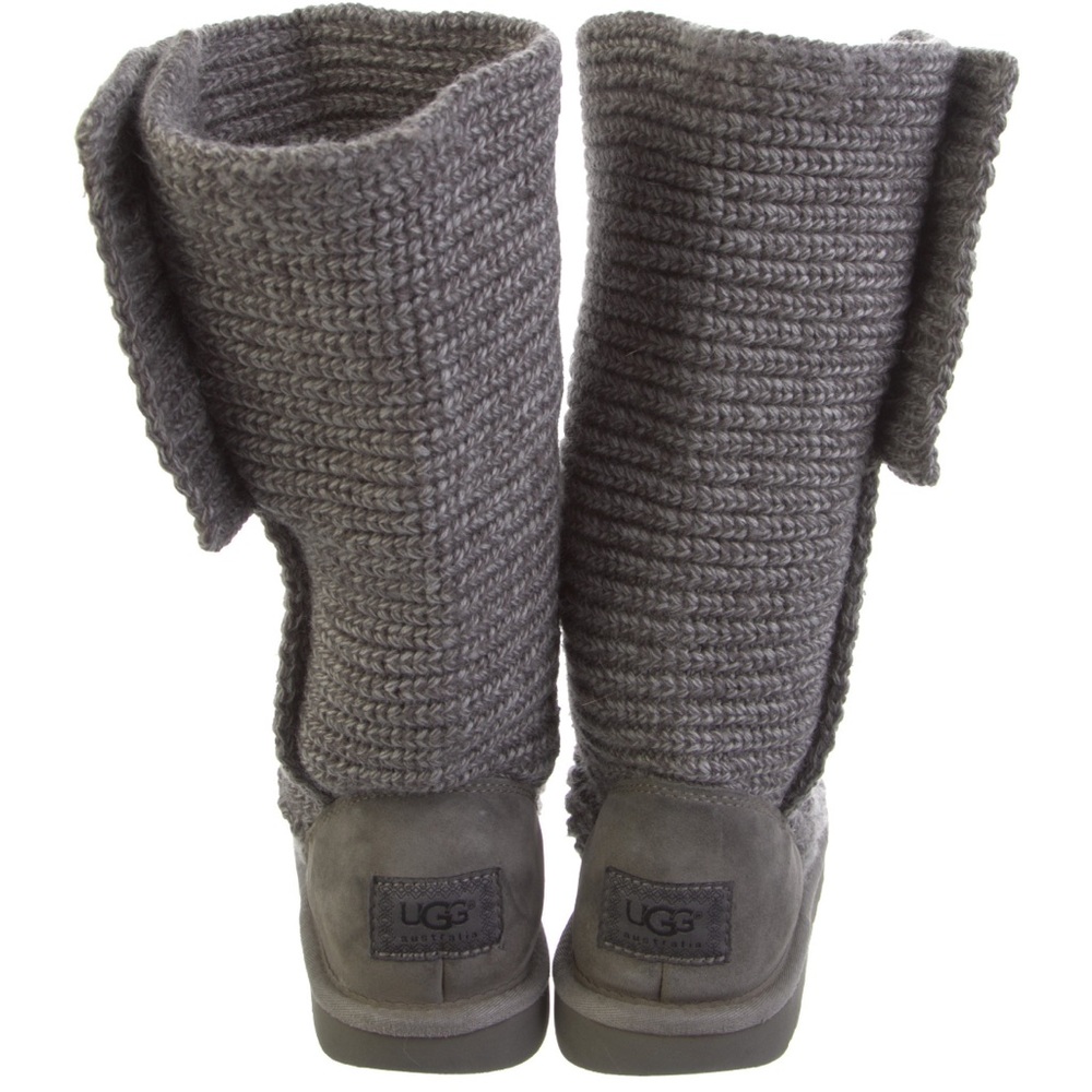 Ugg Knit Sock Boot With Button Detail - Gem